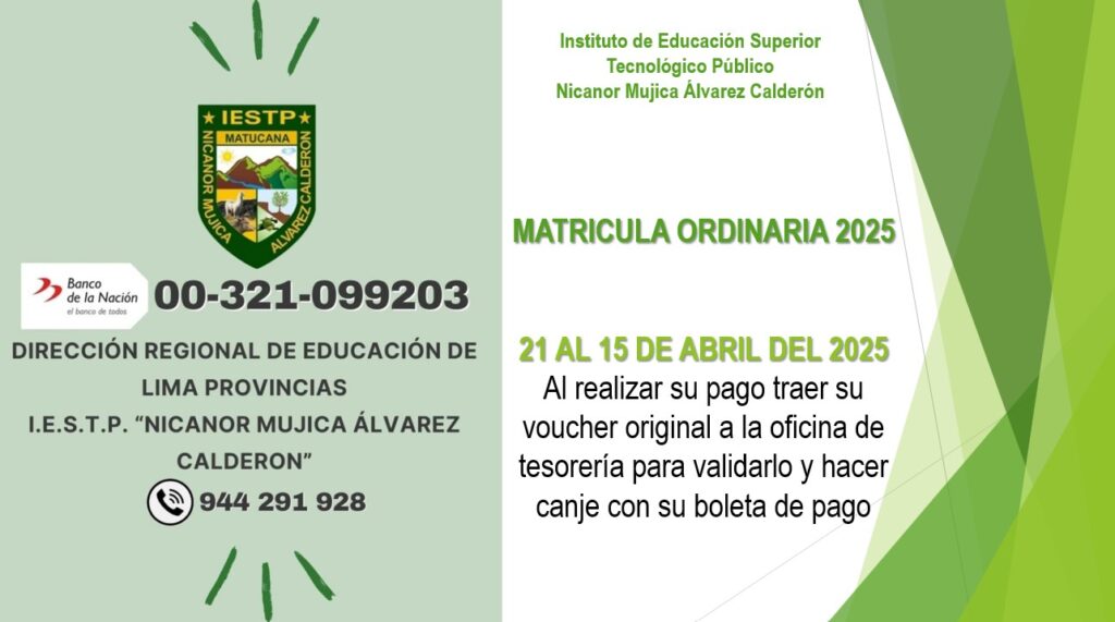 Matricula 2025 – IESTP NMAC
